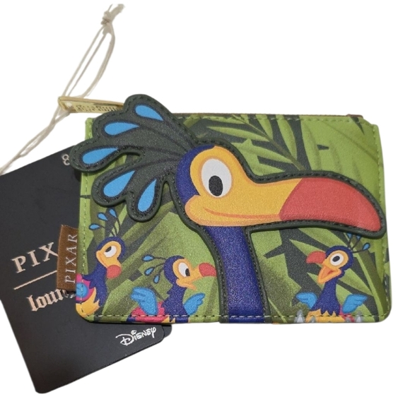 Loungefly | Bags | Loungefly Pixar Wallet Up Kevin Green Purse Small ...